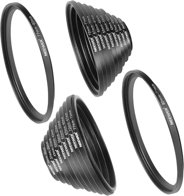 Neewer 20 Pieces Metal Step Up/Down Adapter Ring Kit